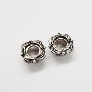 Silver Lotus Tunnel Ear Plugs Gauges, Gauged Earrings, 00g 10mm Gauges ...