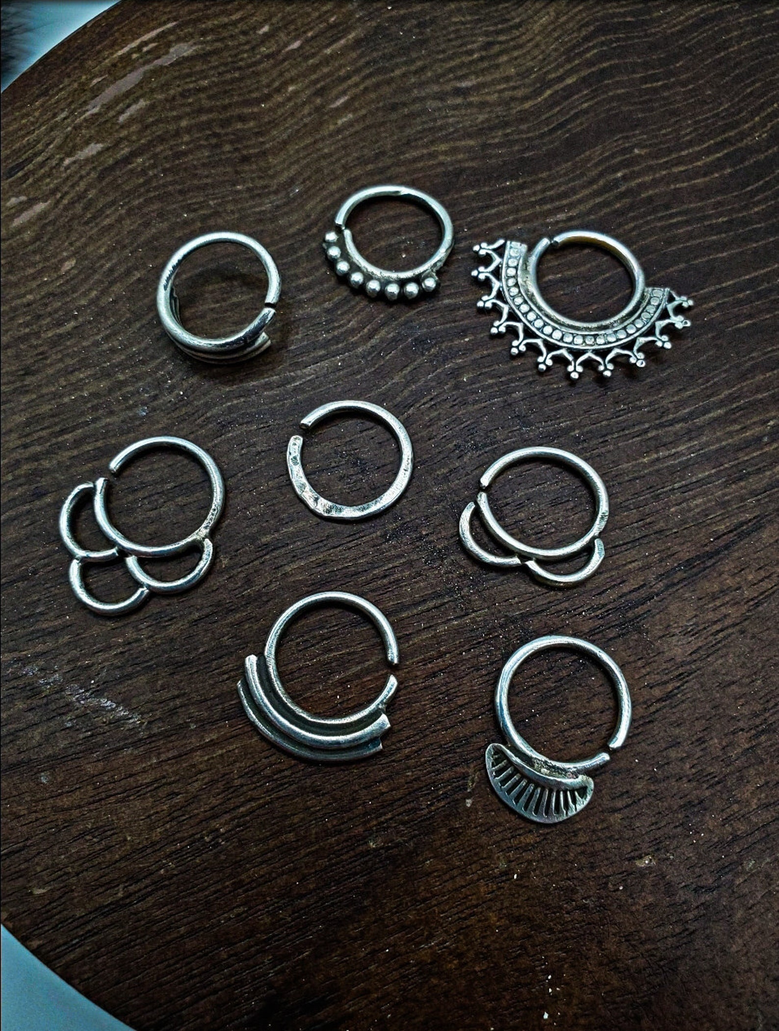 Handmade Silver Septum Rings, Statement Silver Septum, .925 Sterling ...