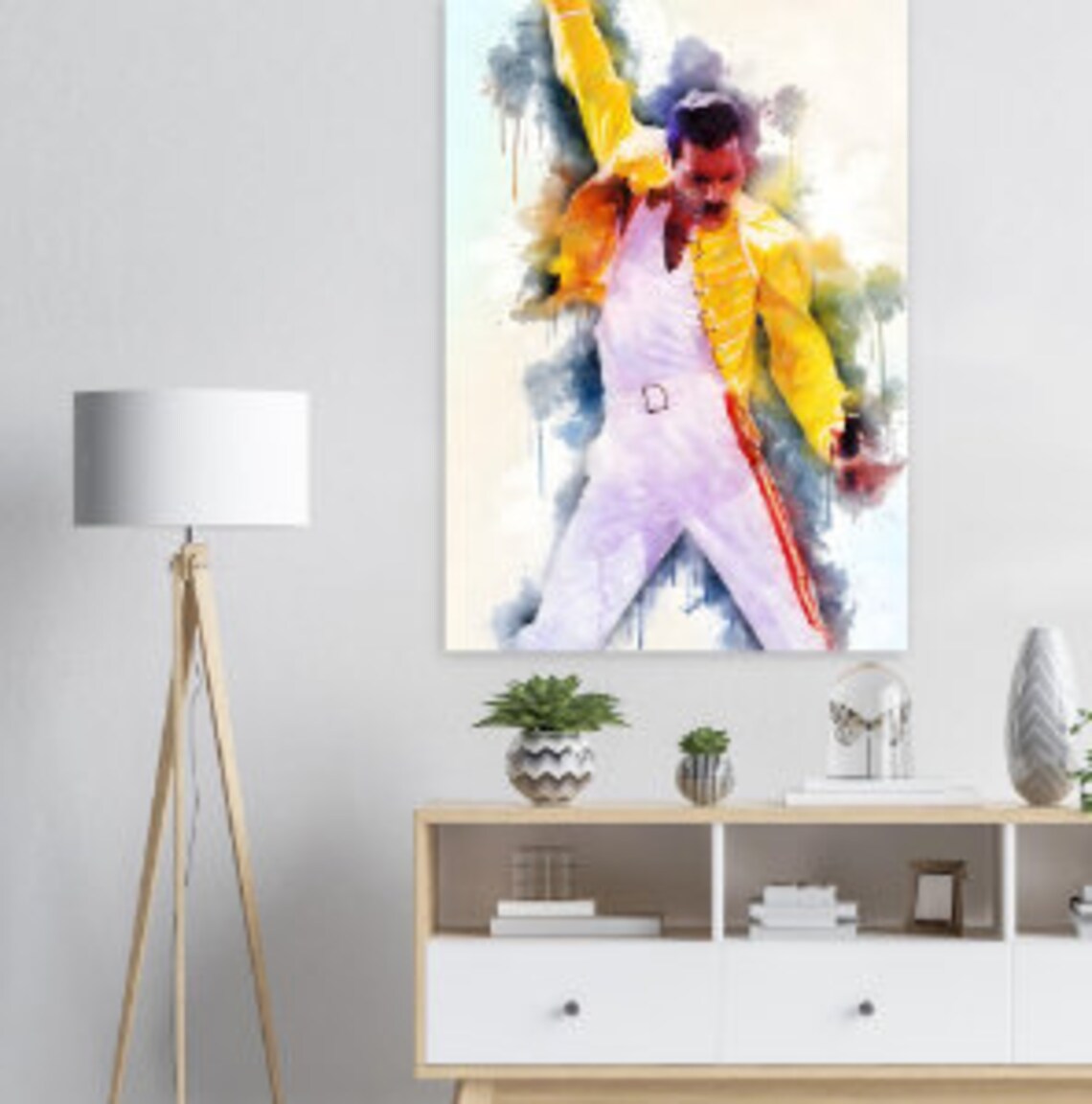 Freddie Mercury Poster / Freddie Mercury Canvas Wall Art / Queen Band ...