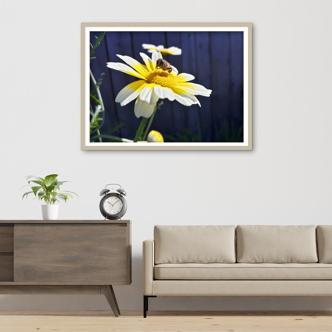 Mural for Download bee at Work Poster to Print - Etsy