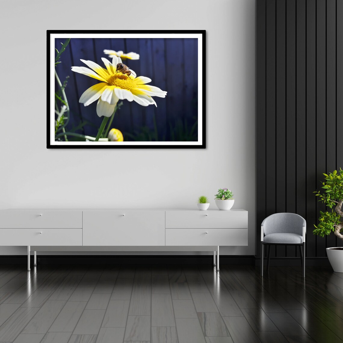 Mural for Download bee at Work Poster to Print - Etsy