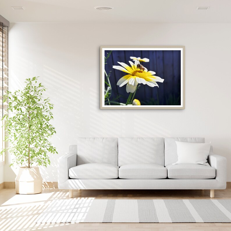 Mural for Download bee at Work Poster to Print - Etsy