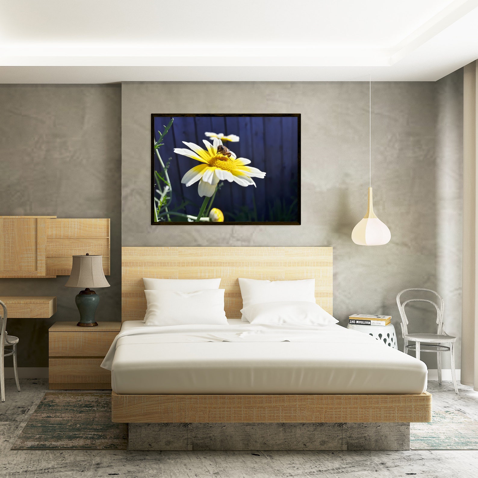 Mural for Download bee at Work Poster to Print - Etsy