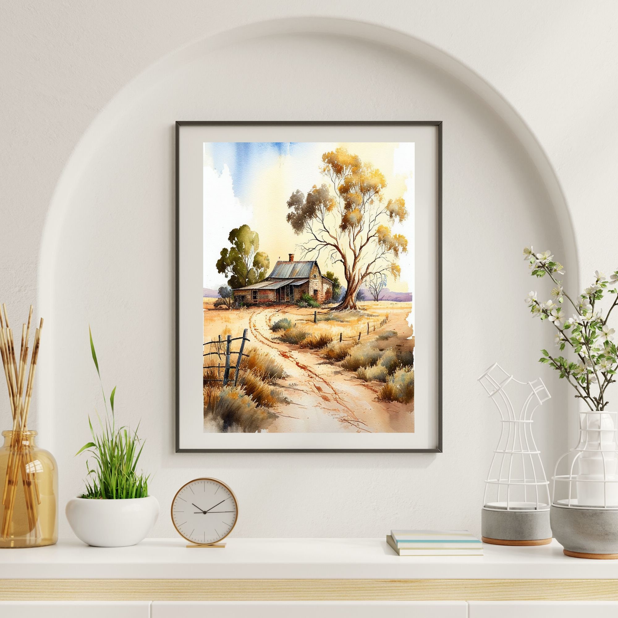 Rural Australian Landscape High-quality Digital Art Print for Rustic ...