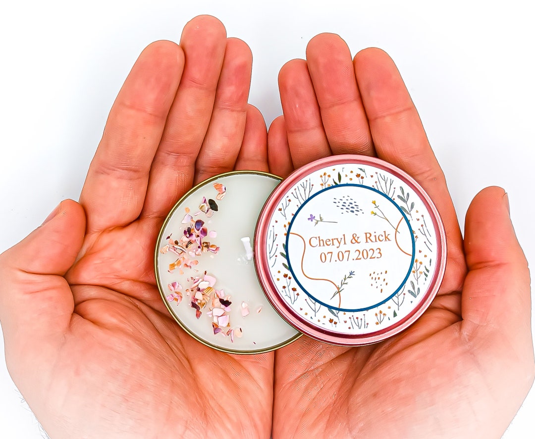 Personalized Mini Candles Wedding Favors For Guests In Bulk Candle