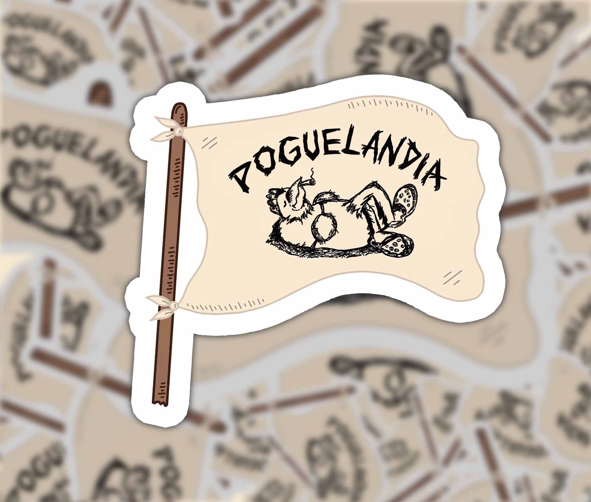 Poguelandia Flag Sticker Outer Banks Sticker Poguelandia - Etsy