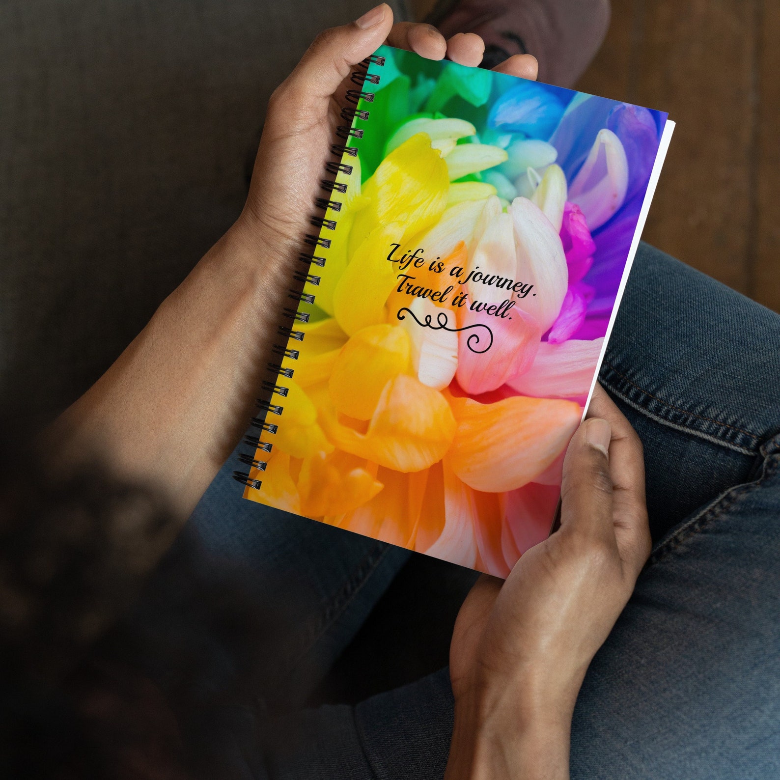 Floral Rainbow Spiral Notebook - Etsy