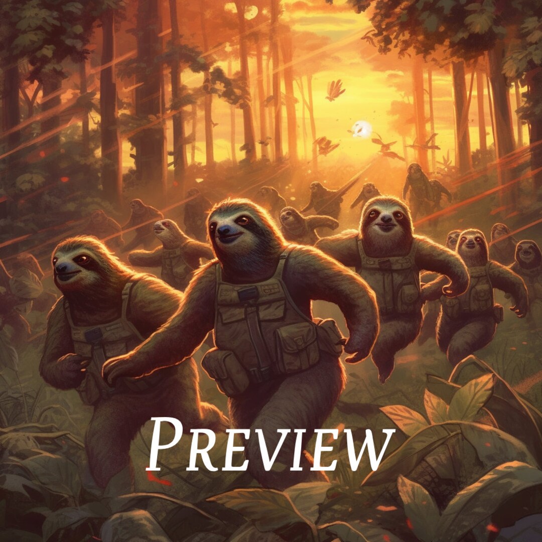 Tapestry Wall Art Army of Sloths Set of 4 | Animals in Nature - Etsy