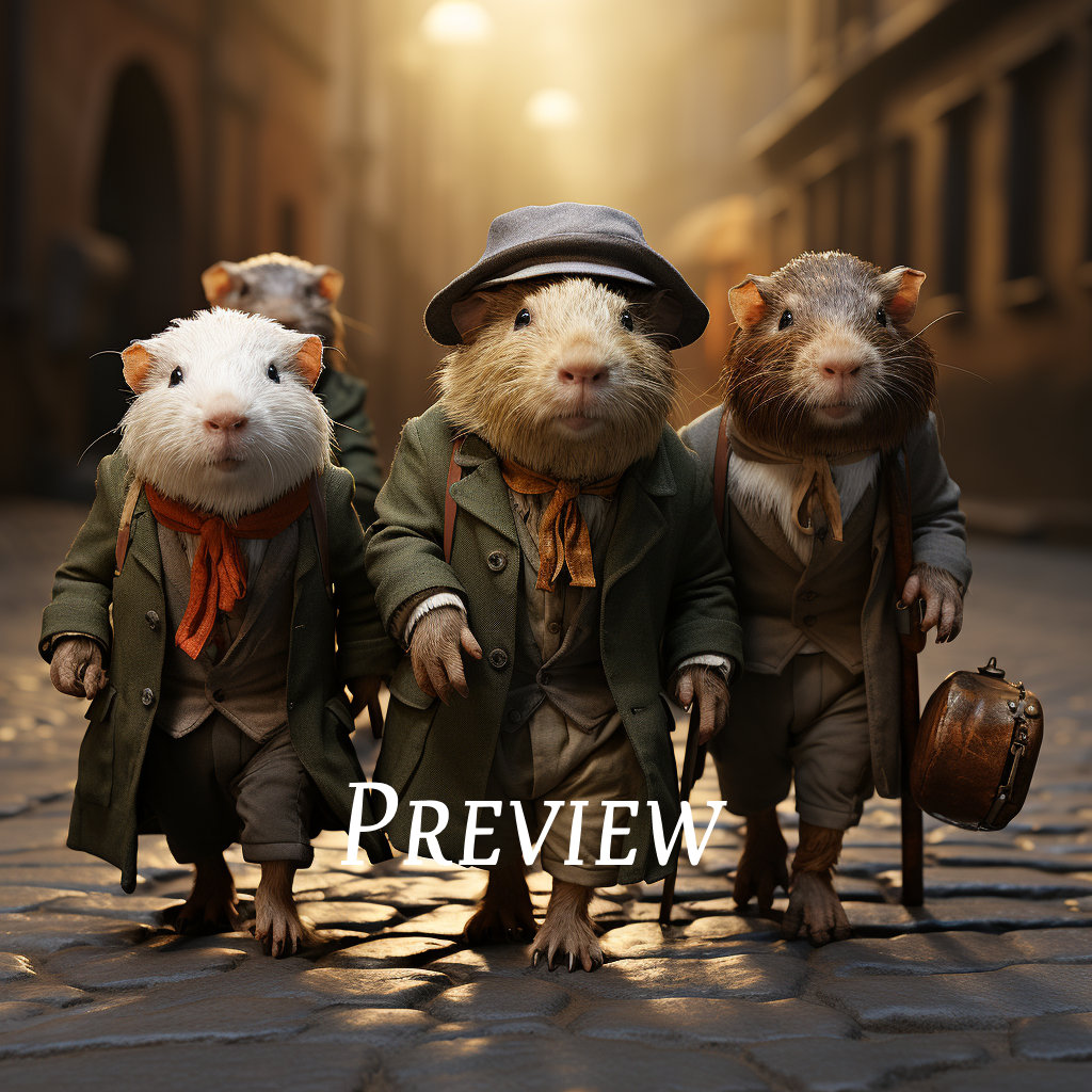 Tapestry Wall Art Guinea Pigs in Suits Animal Art for Him for Her Gift ...