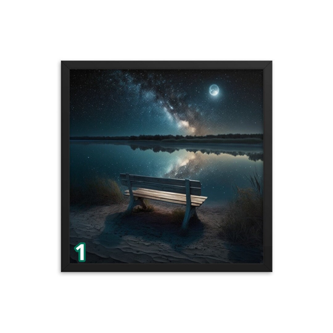 Starry Night Framed Wall Art Collection - Etsy