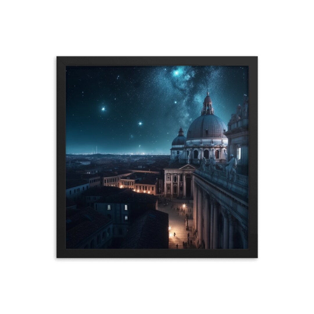 Stars Over City Framed Wall Art - Etsy