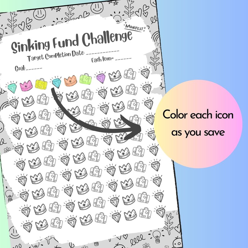 Sinking Fund Tracker | Sinking Fund Savings Challenge | Savings Planner ...