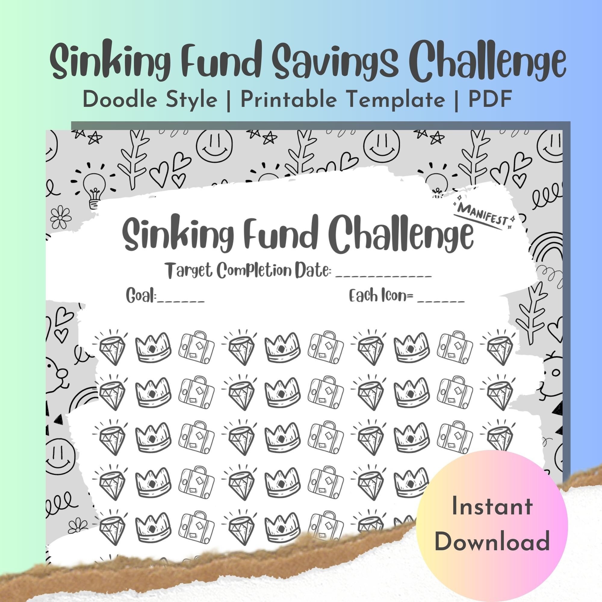 Sinking Fund Tracker | Sinking Fund Savings Challenge | Savings Planner ...