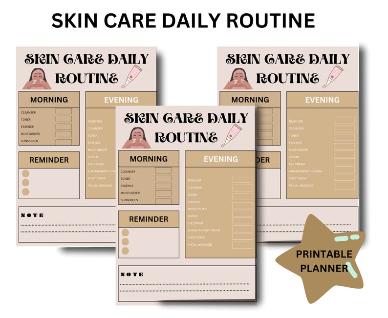 Skin Care Routine Planner Daily Routine Planner Printable ,routine ...