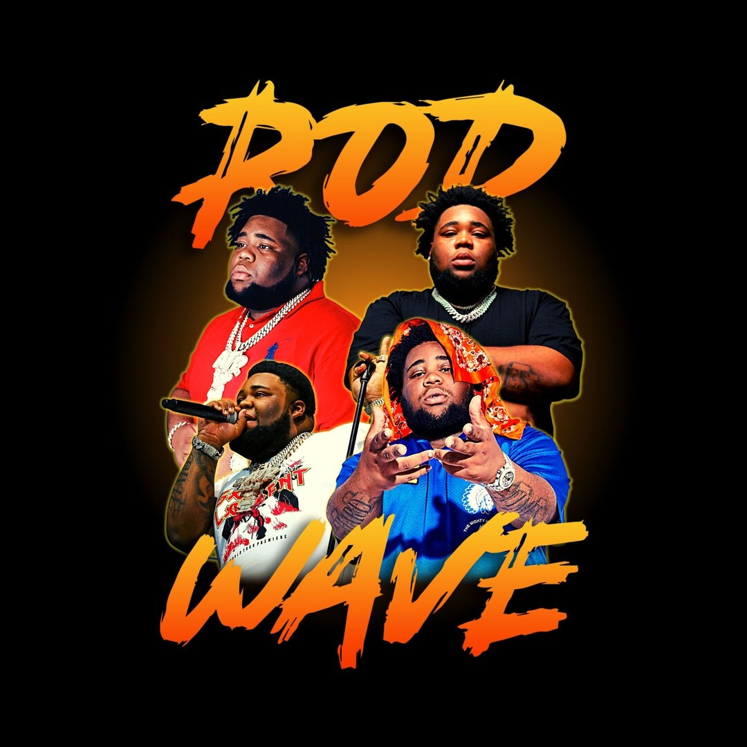 ROD WAVE T Shirt Design. PNG Digital 4500x5100 Px. Rapper Rap - Etsy