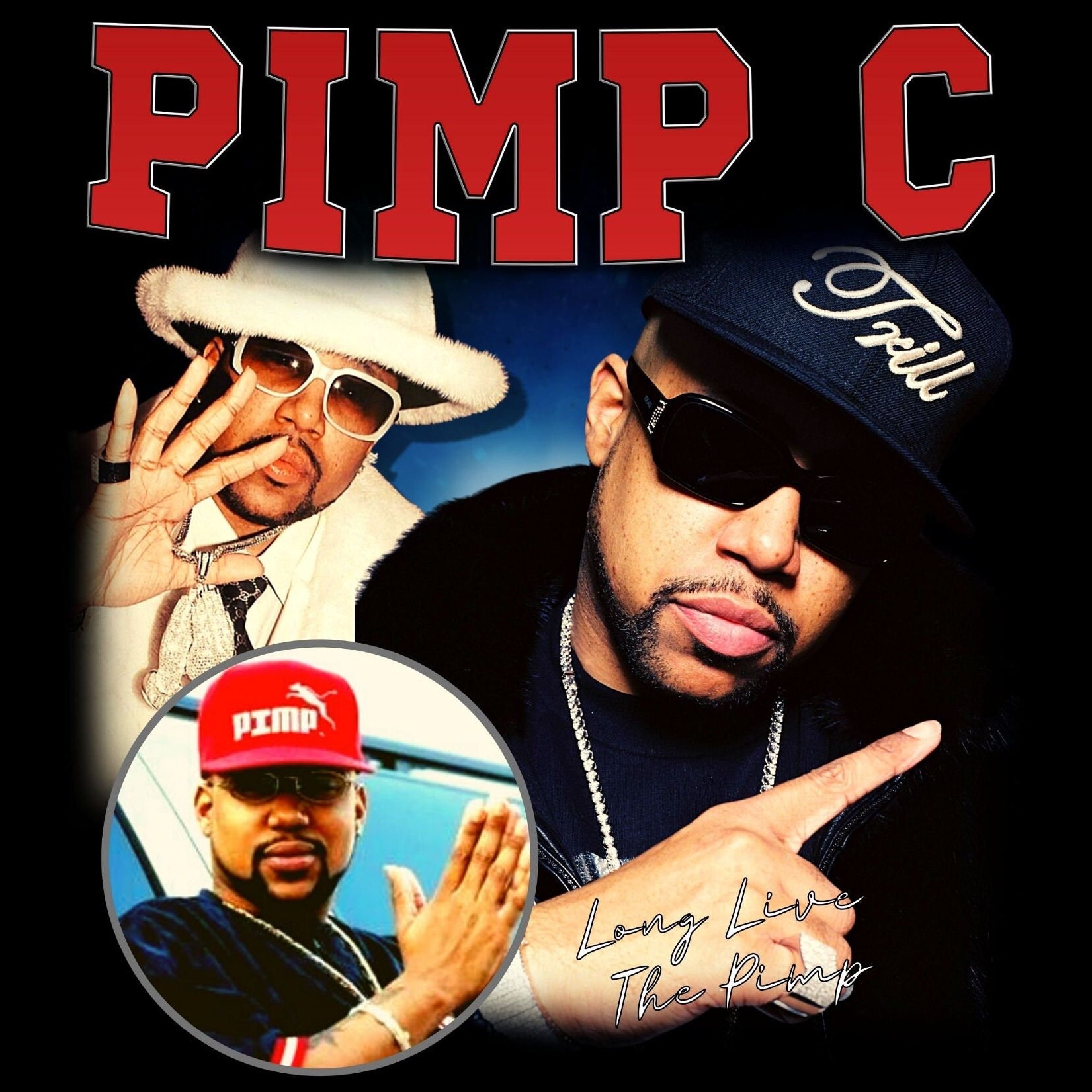 PIMP C T Shirt Design. PNG Digital 4500x5100 Px. Rapper Rap - Etsy