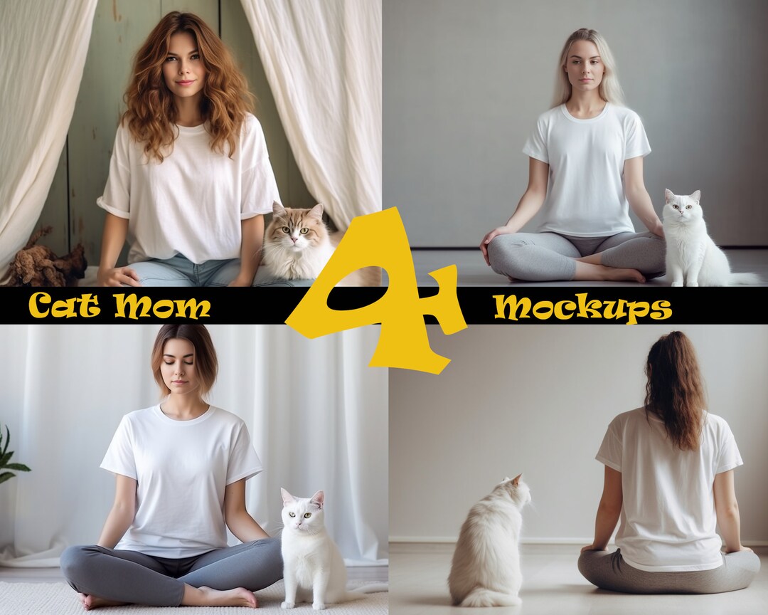 Cat Mom Mockup Images to Showcase Your Catty Designs - 3001 Style ...