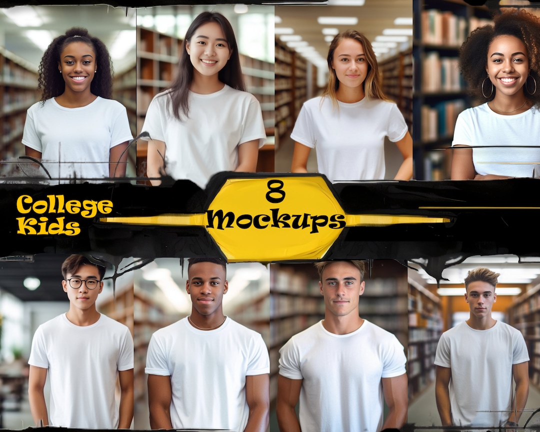 University Mockup Bundle Featuring a Diverse Bunch of Students. College ...