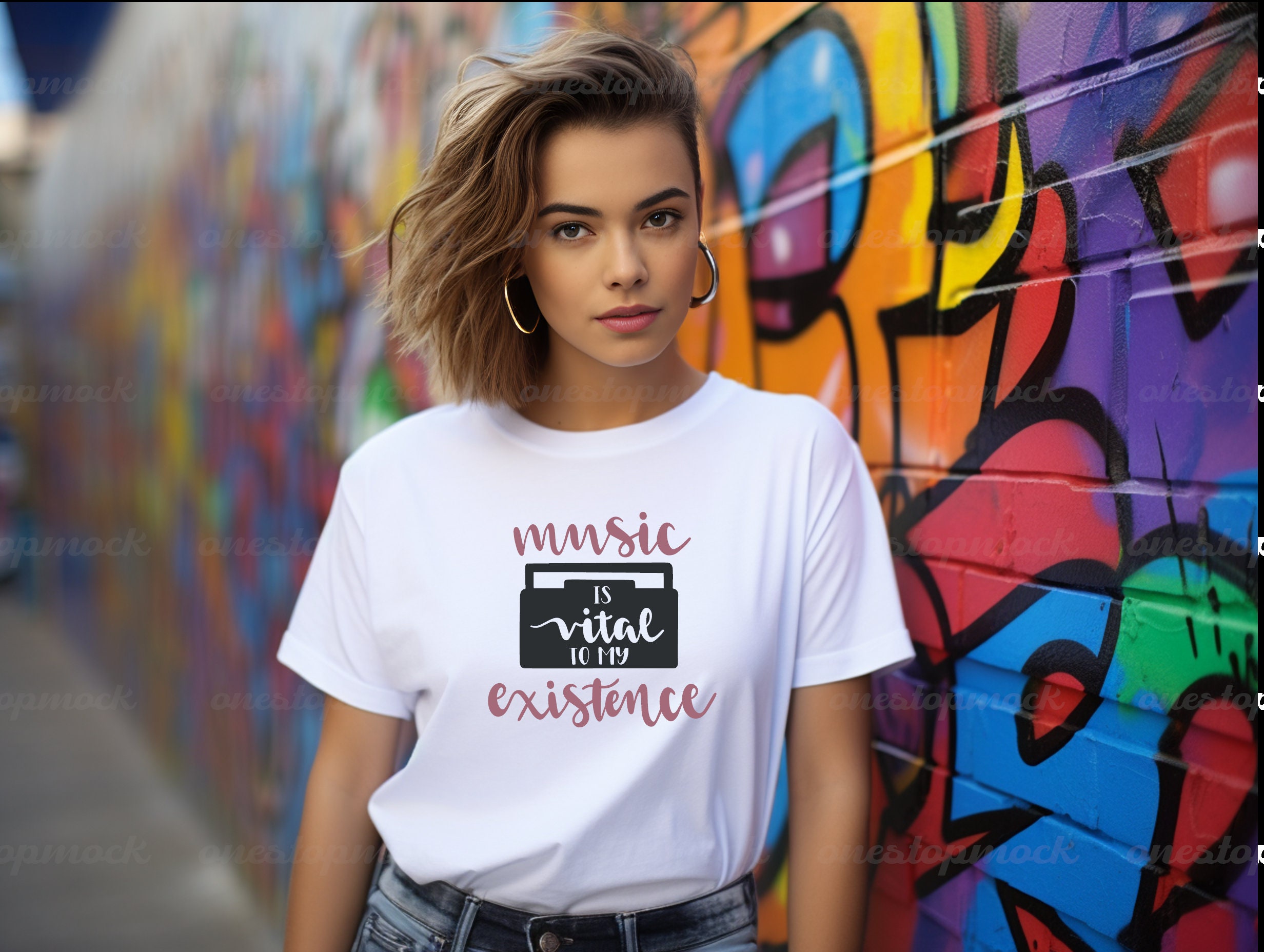 Streetwear Mockup Bundle Featuring Bella 3001 Style T-shirt Funky ...