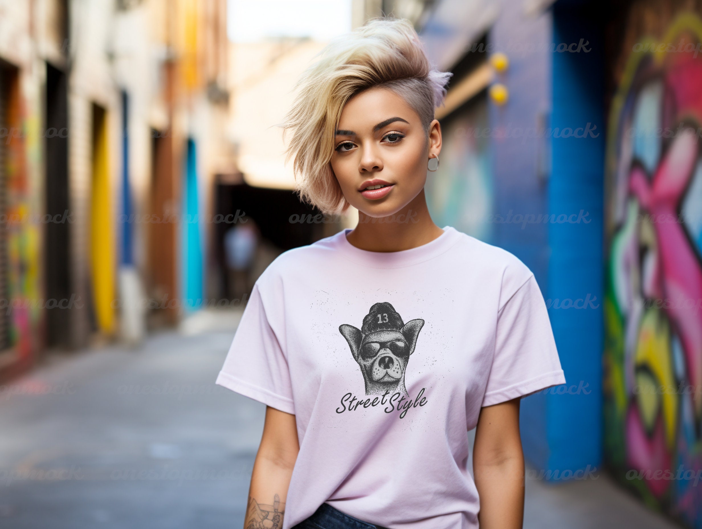Streetwear Mockup Bundle Featuring Bella 3001 Style T-shirt Funky ...