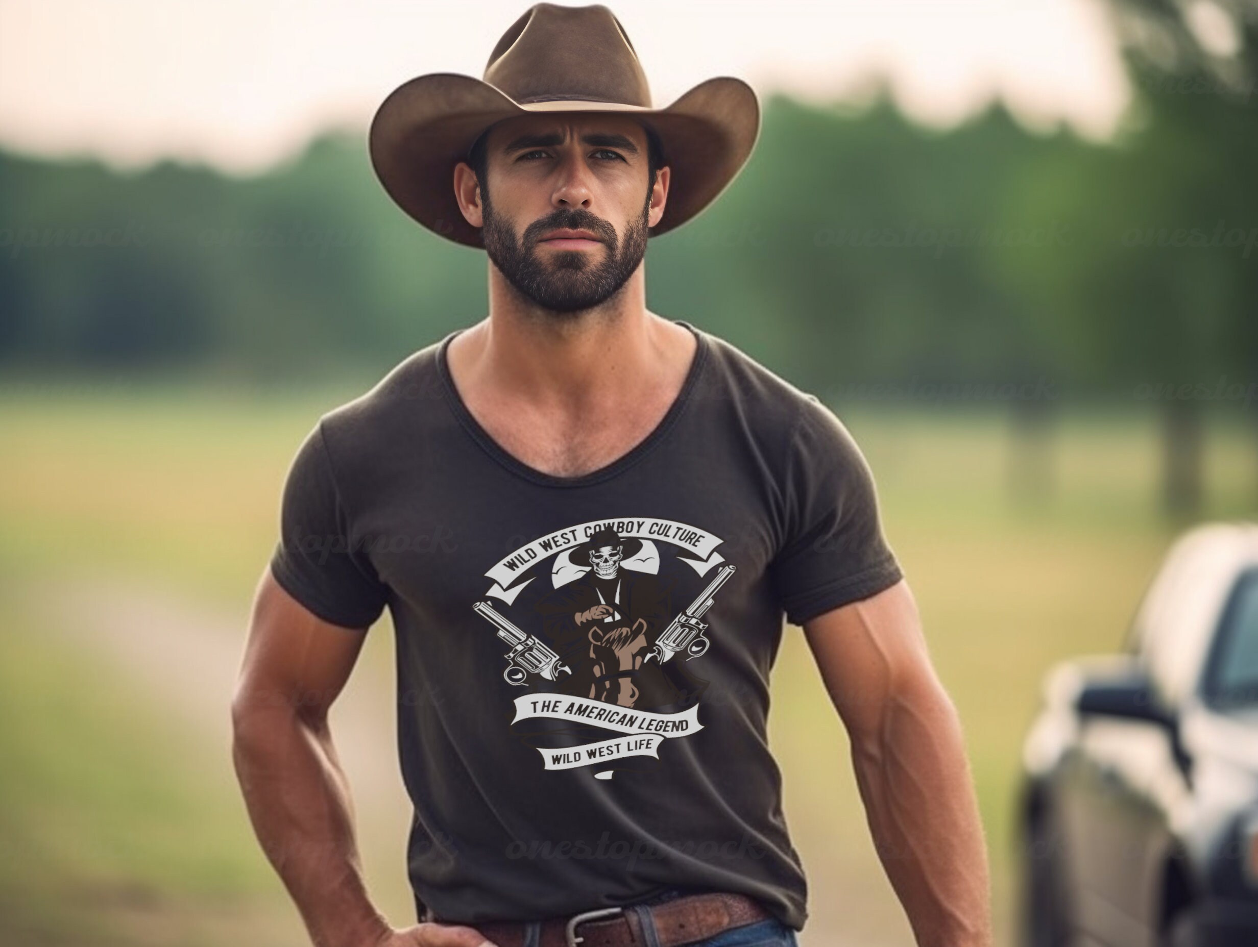 Cowboy Mockup Bundle Country and Western Mockup Masculine Mockup Pack ...