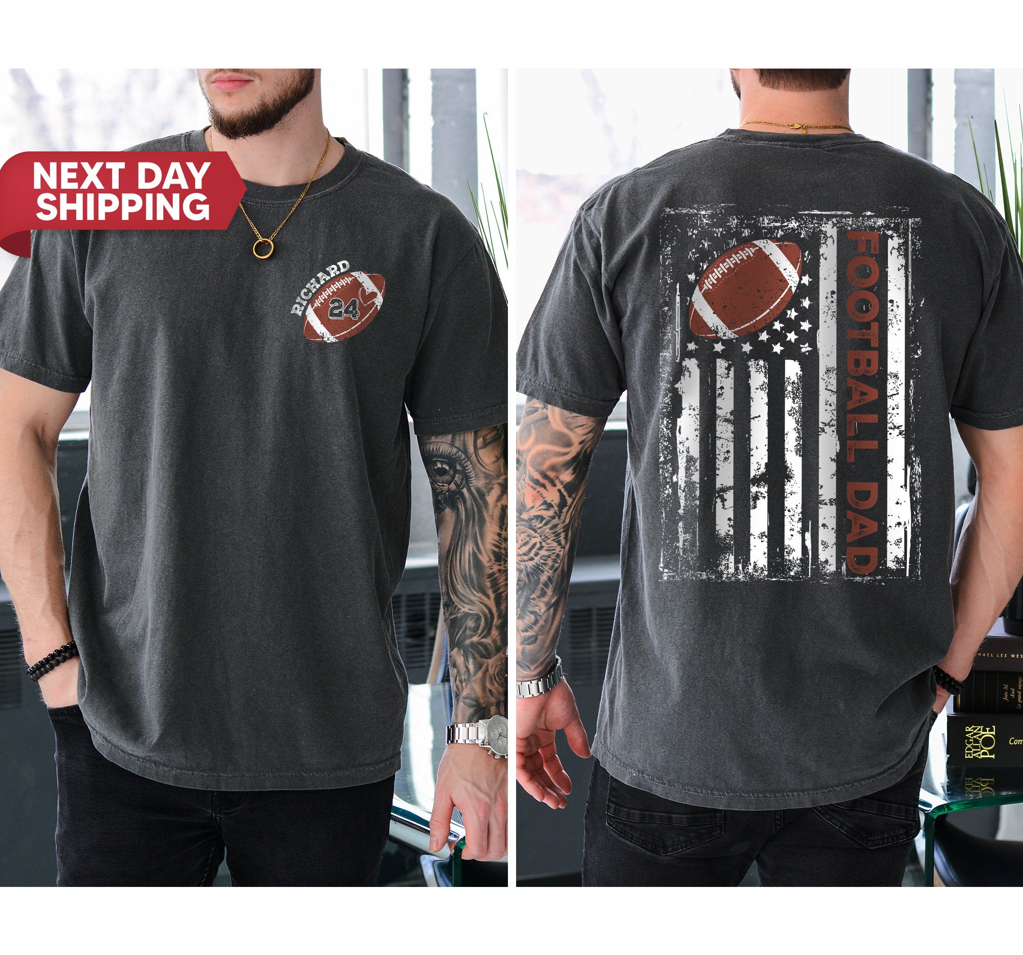 Custom Football Dad Shirt, Father's Day Gift for Sports Dad, Football ...