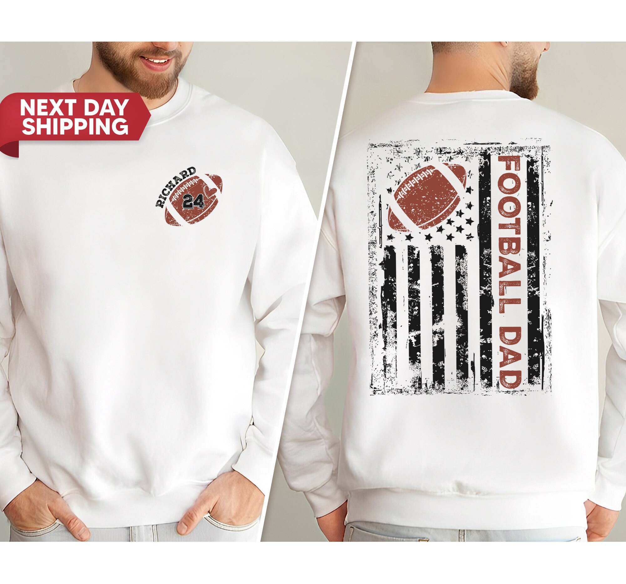 Custom Football Dad Shirt, Father's Day Gift for Sports Dad, Football ...