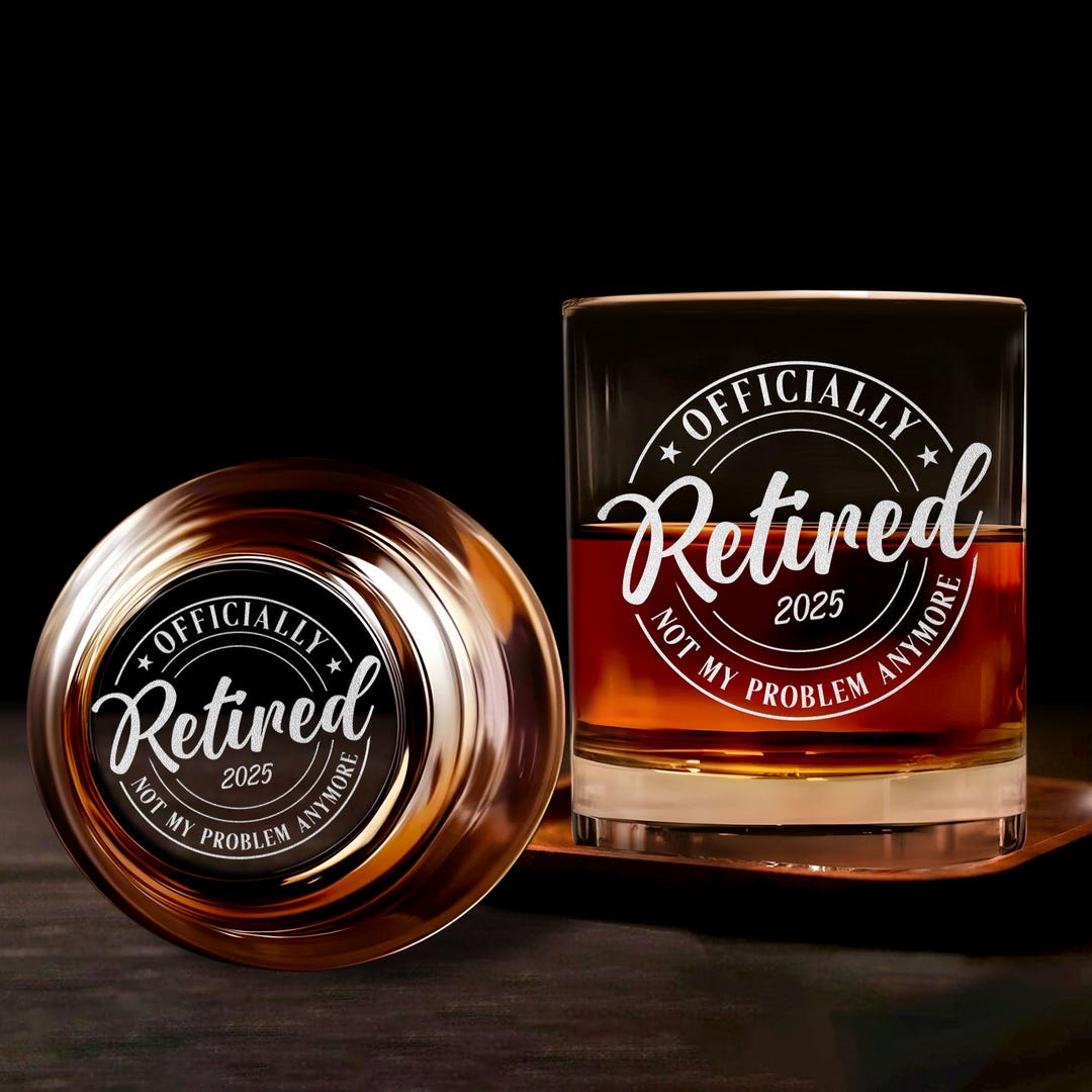 Personalized Retirement Whisky Glass, Custom Retirement Glass ...