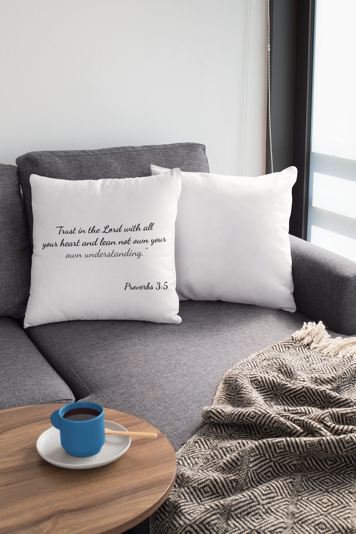 Bible Verse Pillow for Trust and Faith - Etsy