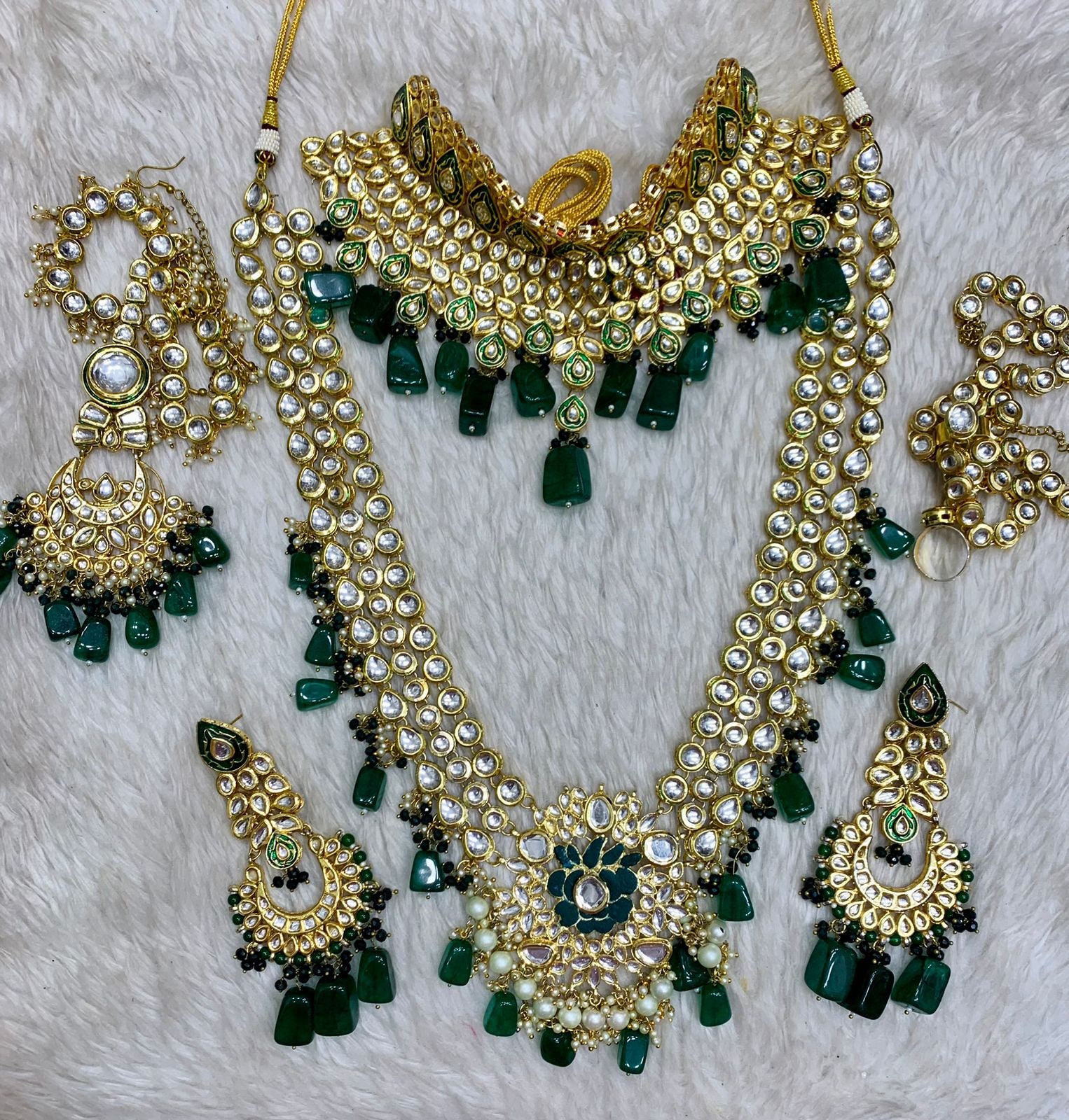 Full Bridal Jodha Akbar Kundan Bridal Set, Royal Kundan Set, Kundan ...