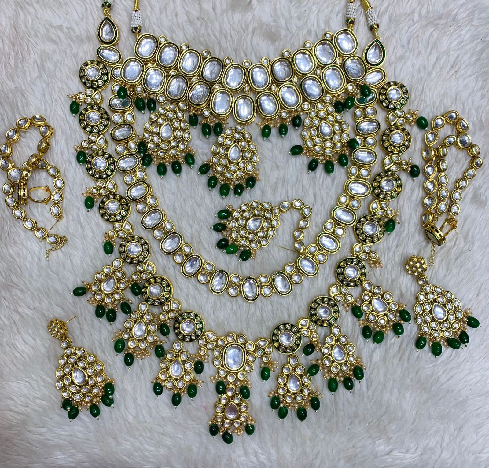 Full Bridal Jodha Akbar Kundan Bridal Set, Royal Kundan Set, Kundan Bridal Necklace, Sabyasachi ...