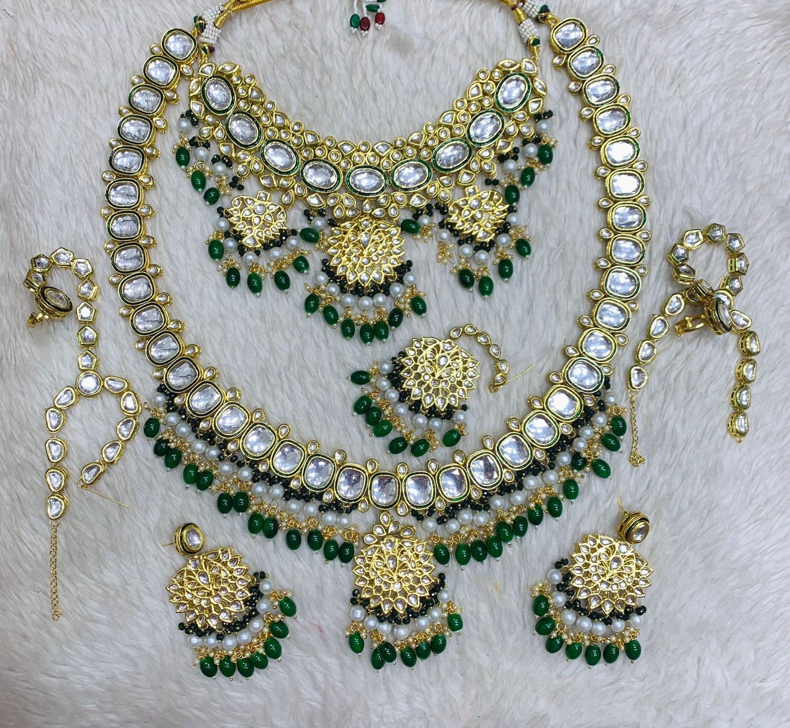 Full Bridal Jodha Akbar Kundan Bridal Set, Royal Kundan Set, Kundan Bridal Necklace, Sabyasachi ...