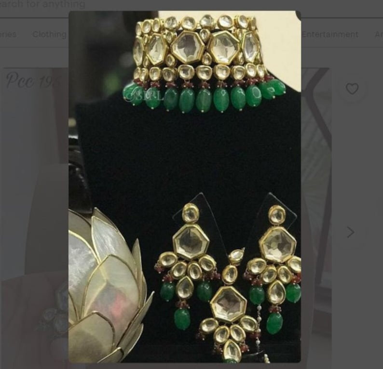 Sabyasachi Designer Kundan Set, Green Kundan Bridal, Kundan Bridal ...