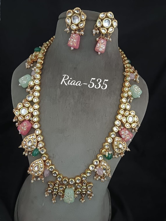Designer Kundan Haar Tanjore Kundan Schmuck Braut Kundan Haar mehrfarbiges Kundan Haar Sabyasachi Braut Set Kundan Set indischer Kundan. Etsy