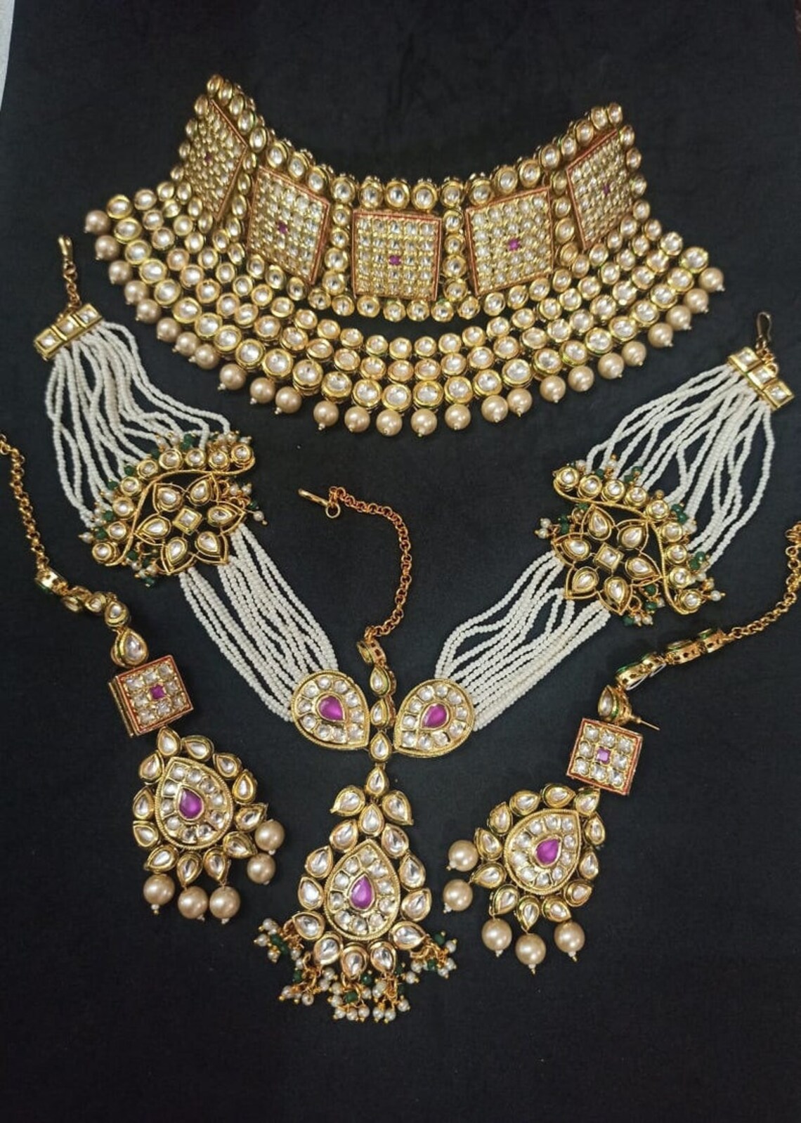 Sabyasachi Inspired Kundan Jewelry/jodha Akbar Kundan Bridal Set, Royal ...