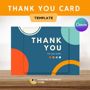 Colourful Geometry Thank You Card Business Thank You Card Template ...