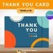 Colourful Geometry Thank You Card Business Thank You Card Template ...