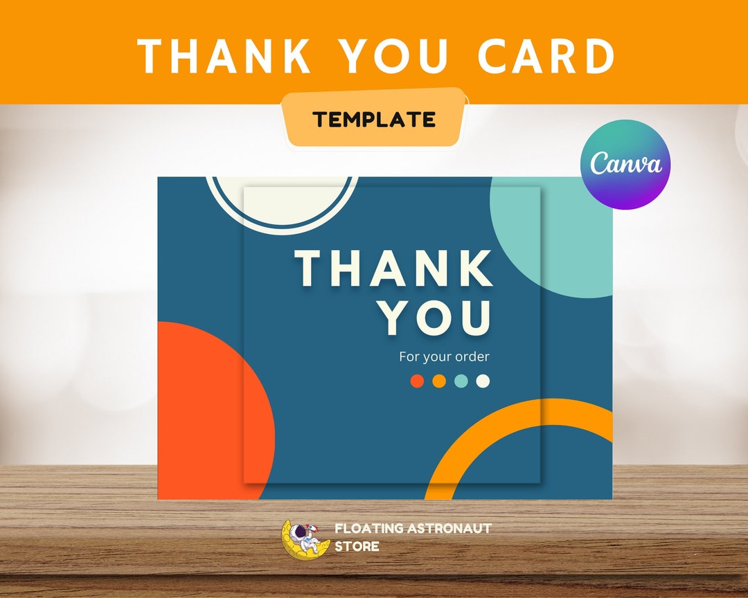 Colourful Geometry Thank You Card Business Thank You Card Template ...