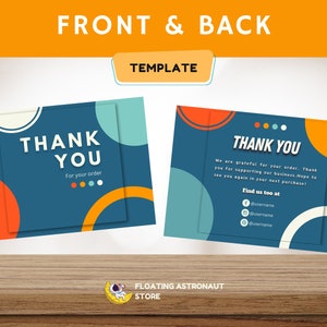 Colourful Geometry Thank You Card Business Thank You Card Template ...