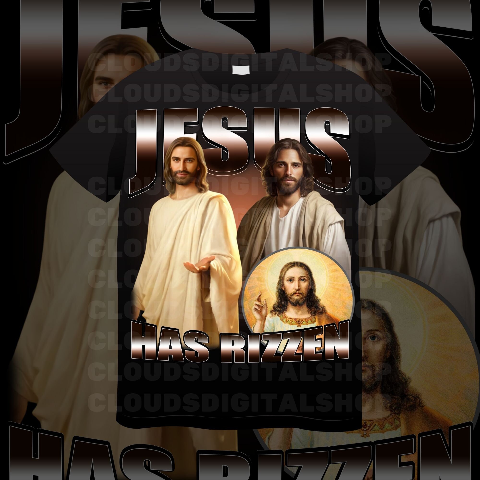 Jesus Christ Has Rizzen PNG Shirt Design PNG Tee SVG Shirt - Etsy Australia