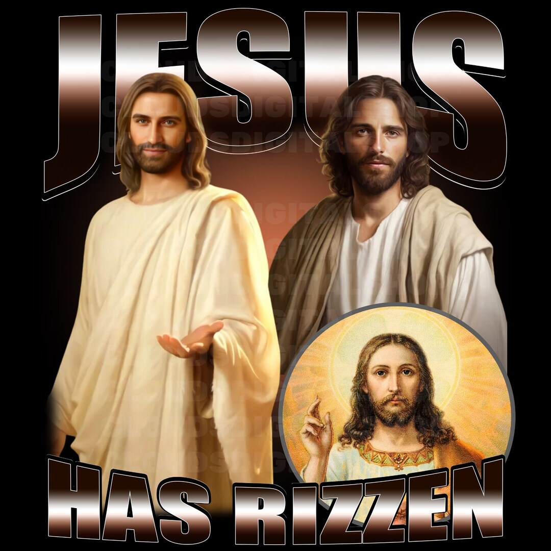 Jesus Christ Has Rizzen PNG Shirt Design PNG Tee SVG Shirt - Etsy Australia