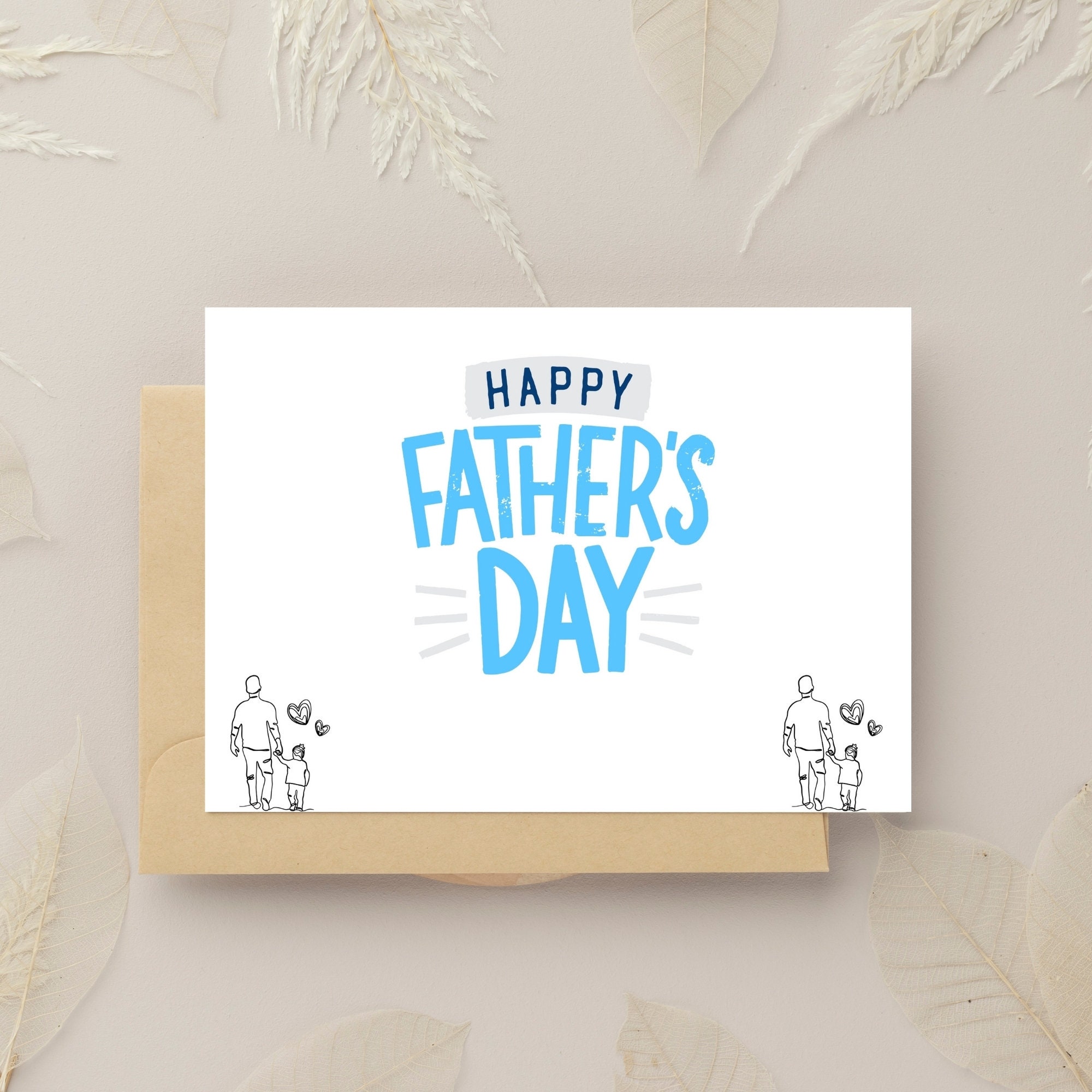 Happy Fathers Day Card /printable Card / Instant Download PDF / Father ...