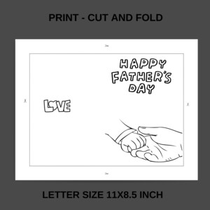PRINTABLE Father's Day Coloring Cards | Father's Day Cards | Color Your ...