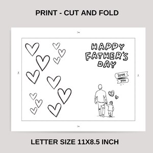 PRINTABLE Father's Day Coloring Cards Father's Day Cards Color Your Own ...