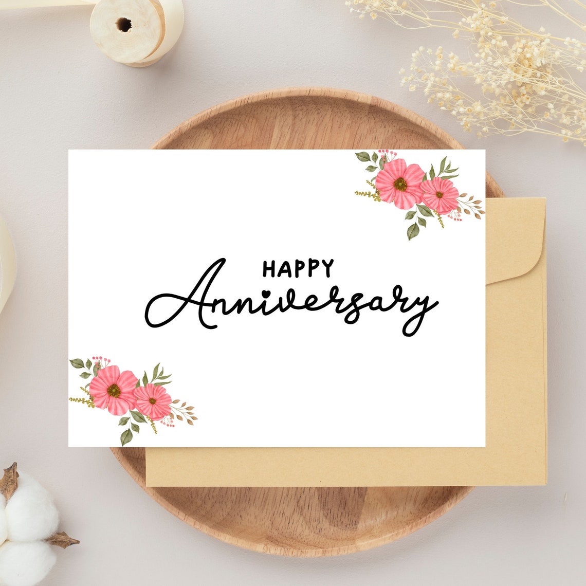 Printable Happy Anniversary Card Instant Download Pdf Anniversary