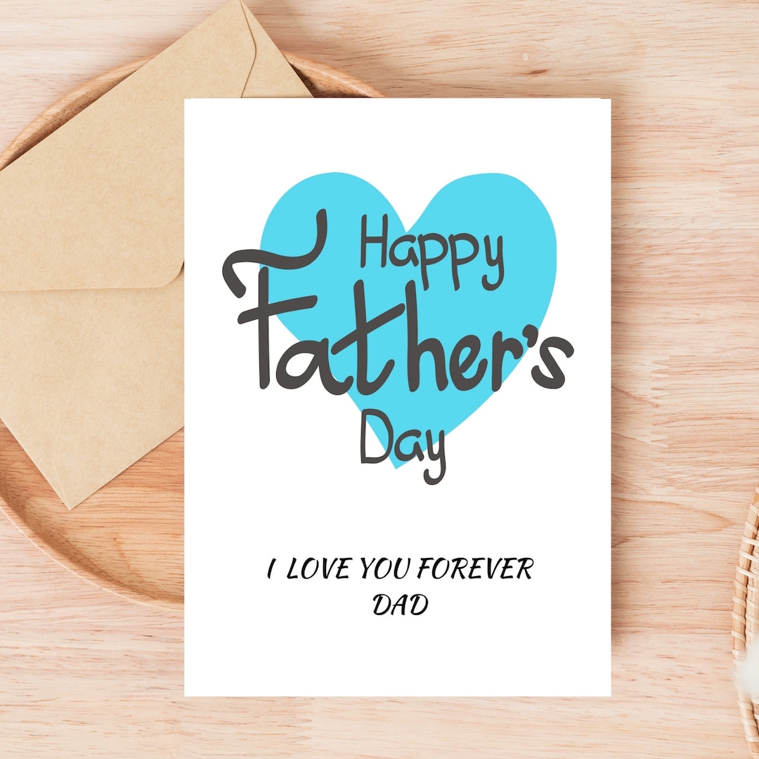 Happy Fathers Day Card /printable Card / Instant Download PDF / Father ...