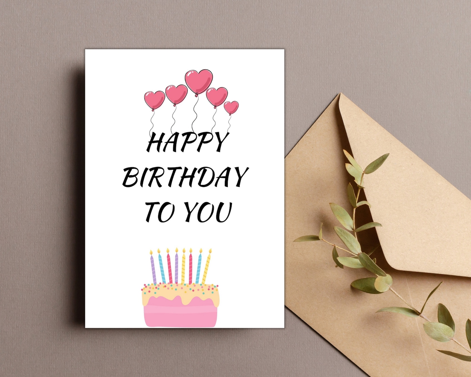 Printable Birthday Card, Digital Cards Download, Happy Birthday Card ...