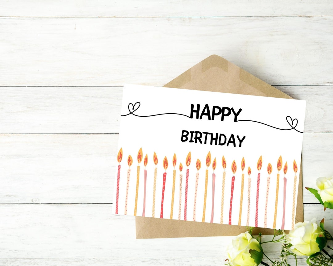 Printable Birthday Card Happy Birthday Card Printable - Etsy