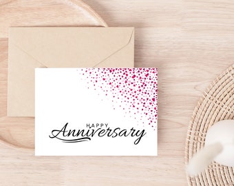 Printable Happy Anniversary Card / Instant Download PDF / Anniversary ...