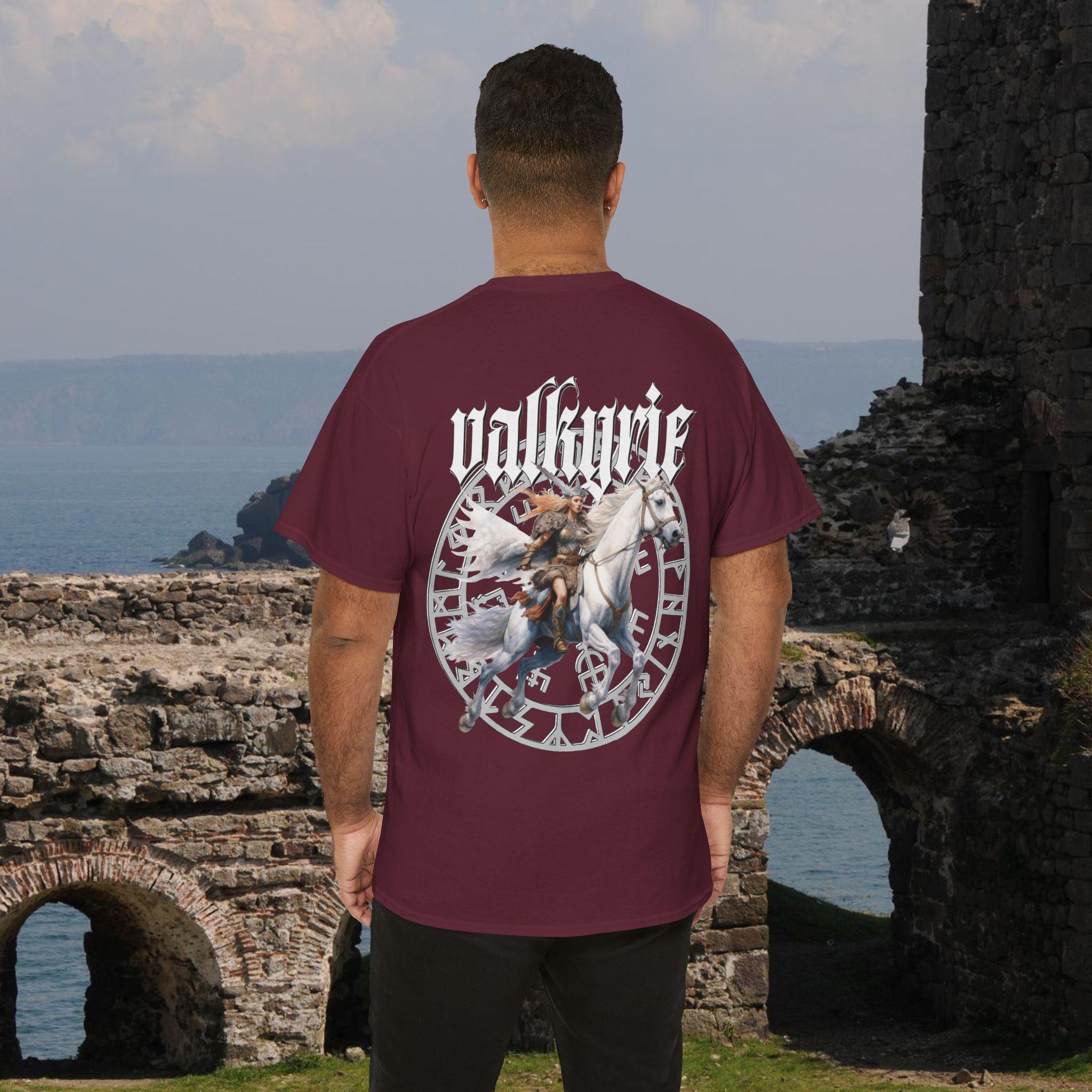 Retro Valkyrie T-shirt: Norse Mythology Back Print, Viking Gift | Honda ...